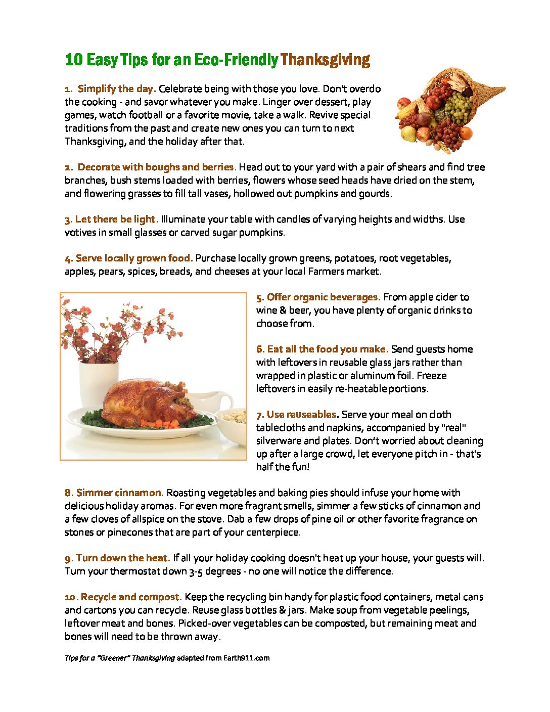 Green Thanksgiving tips 2019 | City of Oberlin