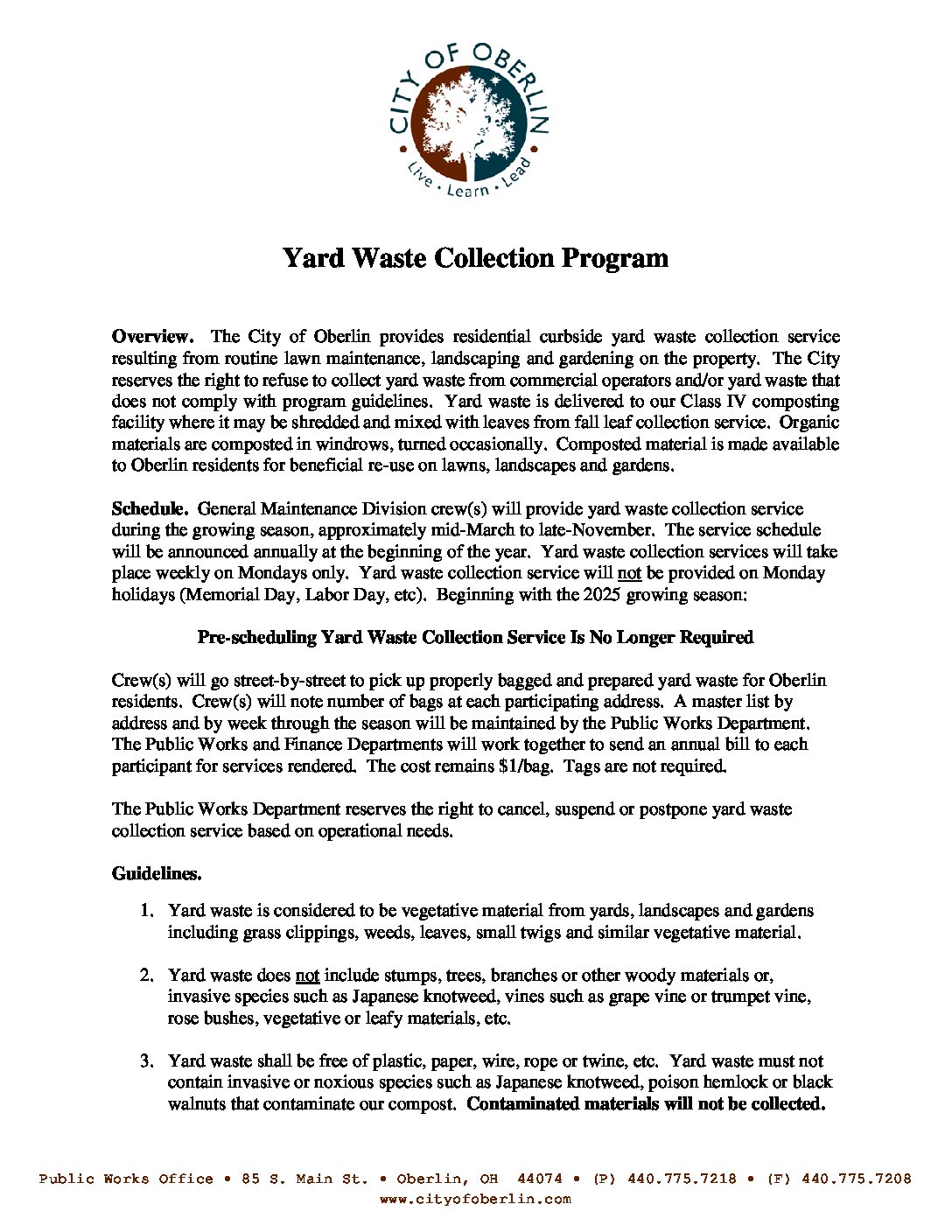 Yard Waste Guidelines 2025 jjb (002) | City of Oberlin